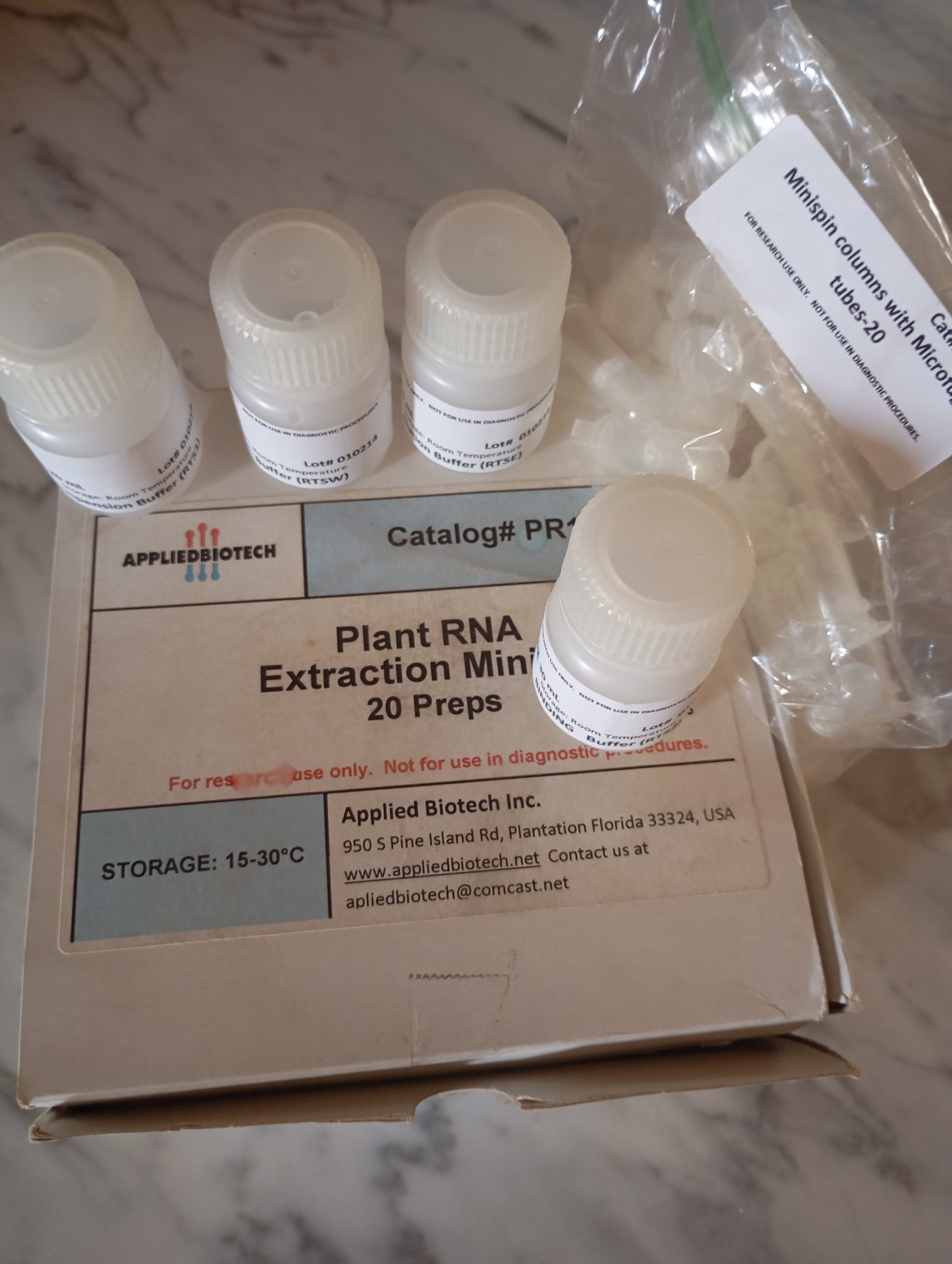 Plant RNA Extraction Mini Kit (20 preps) – Shop