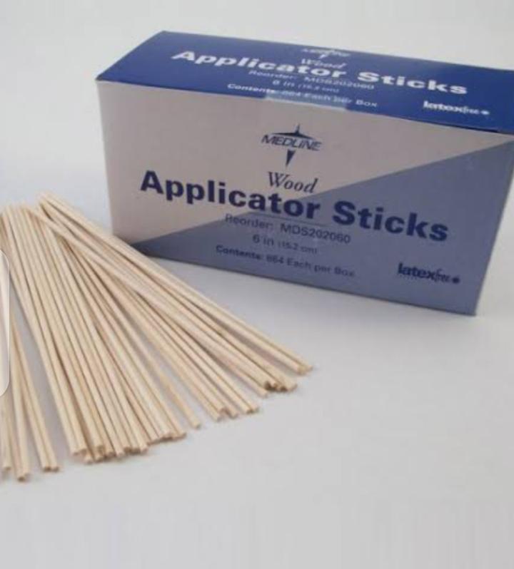 Applicator Sticks (sterile) – 6 inch wooden shaft (pack of 100 sticks ...