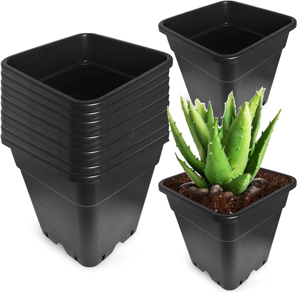 Square Plastic Pots/Planters – pack of 10 – Shop